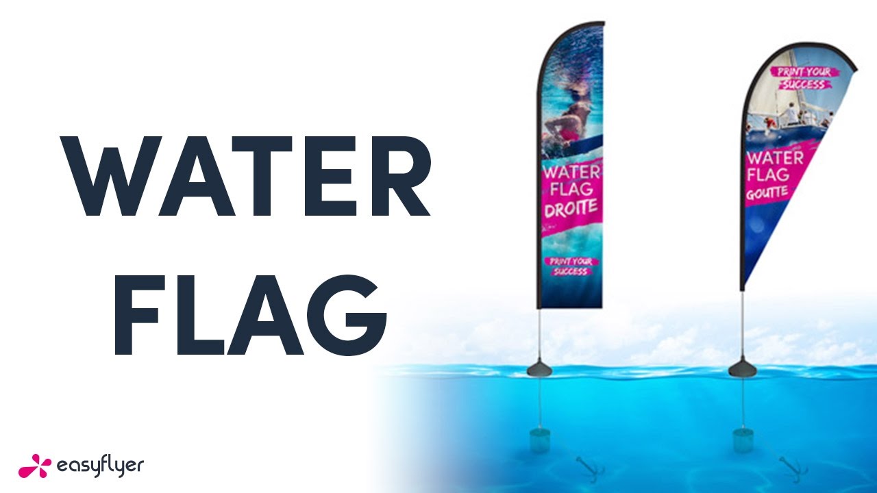 Drapeau Flottant Water Flag Personnalisable - Easyflyer - YouTube