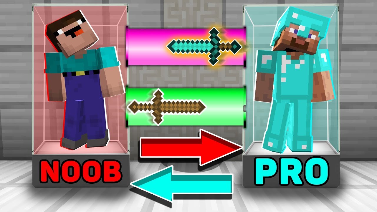 Minecraft NOOB vs PRO : SWORD EXCHANGE! NOOB BECAME a PRO in Minecraft ...