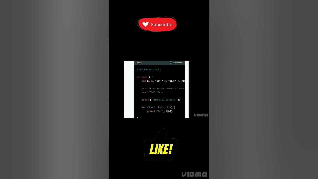 fibonacci series😱 #htmlcss #javascript #coding #html #programming #shorts #ytshorts #viral # ...