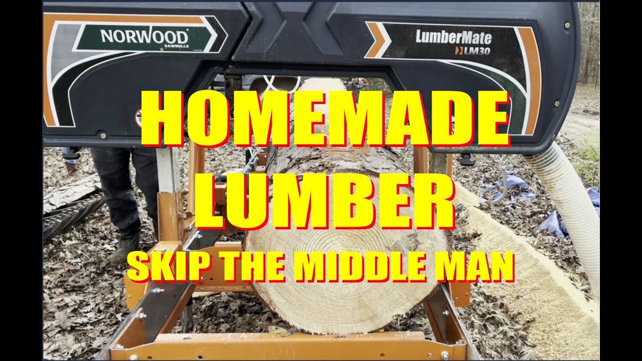 Homemade Lumber Right From The Forest - YouTube