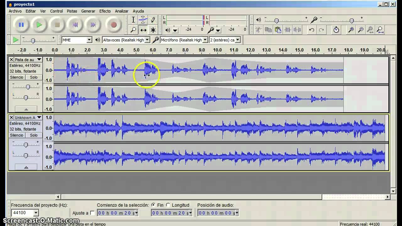 Audacity tutorial 3b Audio: Mezclar pistas y guardar MP3 - YouTube