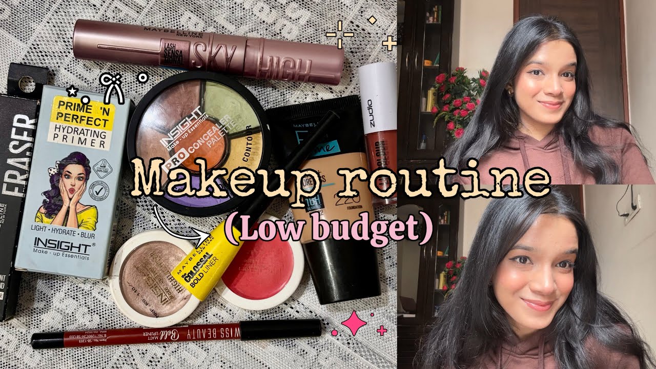 Makeup tutorial | low budget edition♡ - YouTube