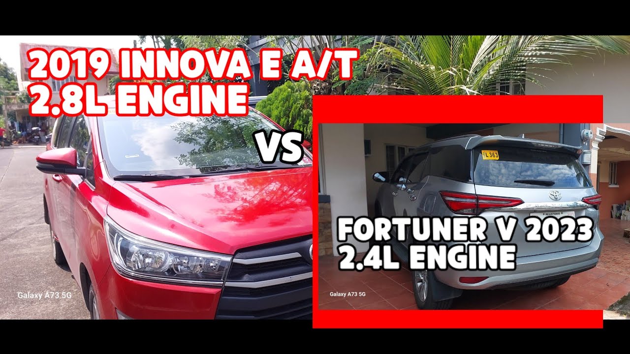 INNOVA 2.8L BIGGER THAN FORTUNER 2.4L. BEST FIT FOR LONG TRAVEL? # ...