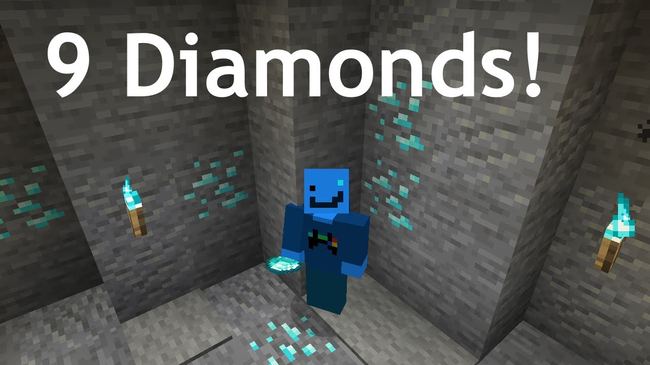 Mining ANOTHER 9 Diamond Vein In Minecraft! - YouTube