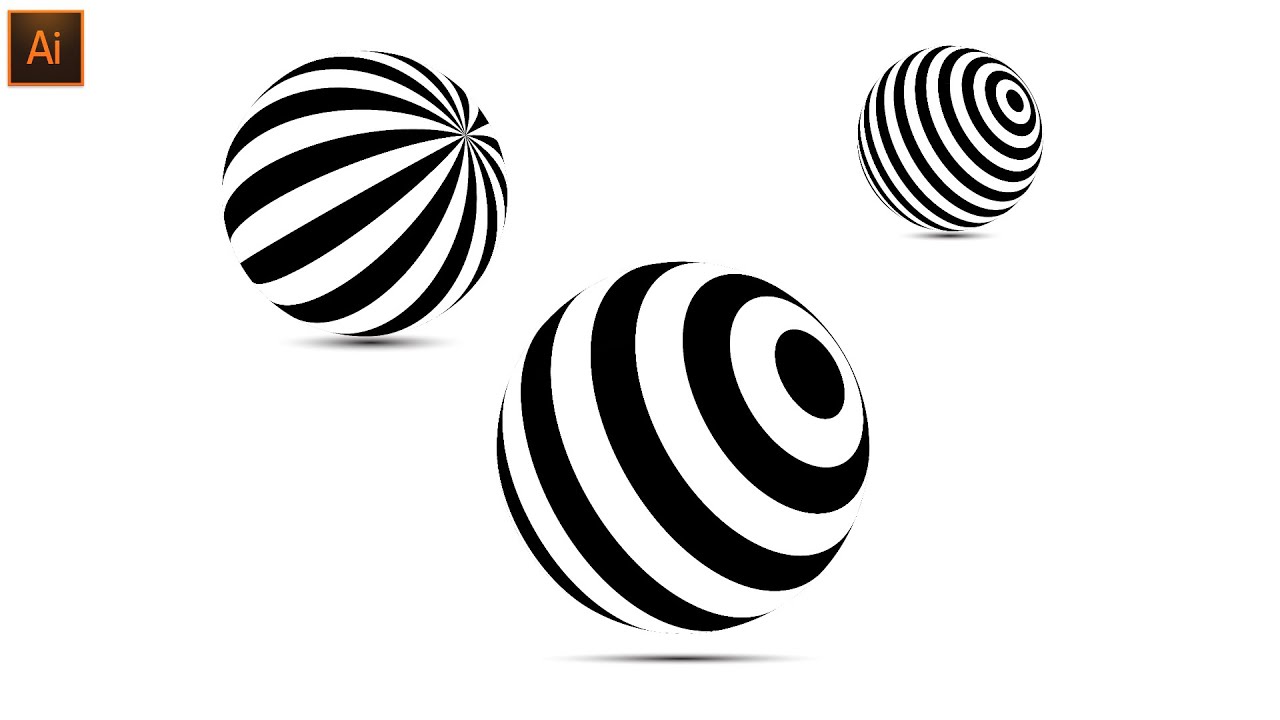 Design a 3D Illusion Balls In Illustrator - YouTube