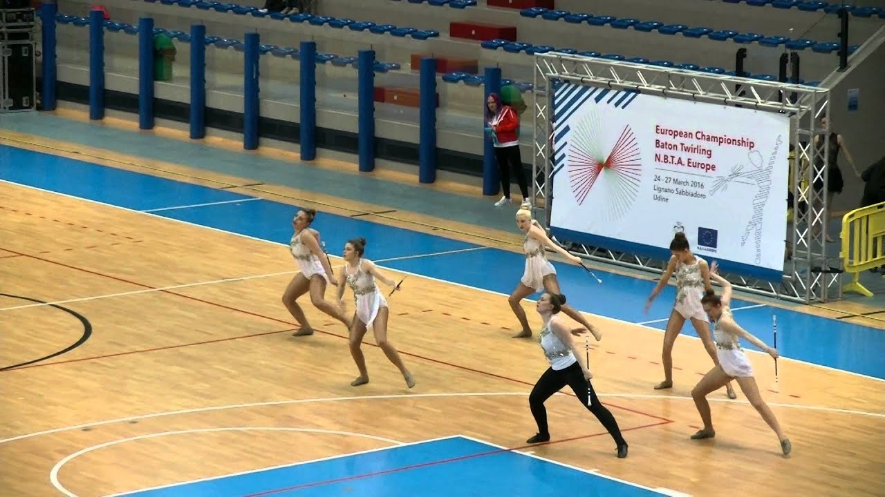 EC 2016 England team dance twirling senior - YouTube
