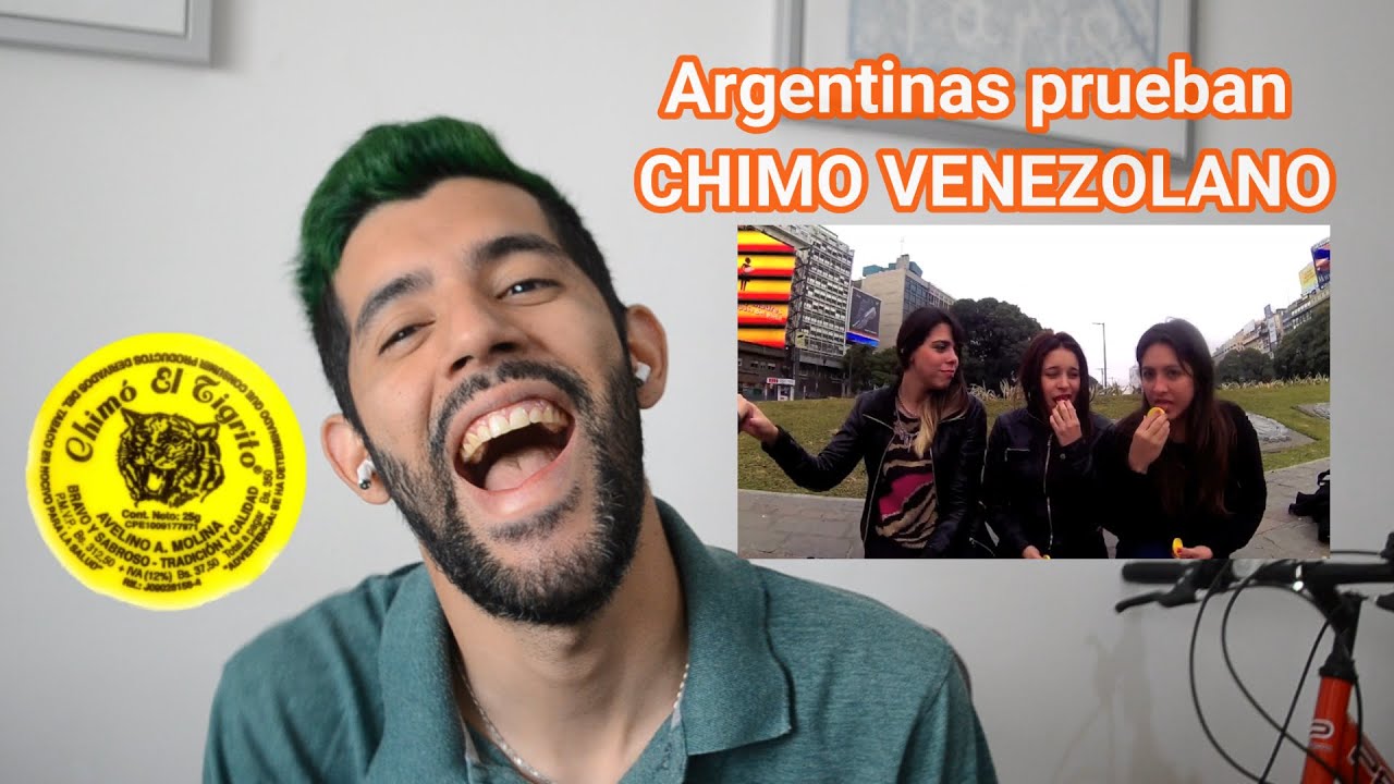 Argentinas probando chimo el tigrito Venezolano - YouTube