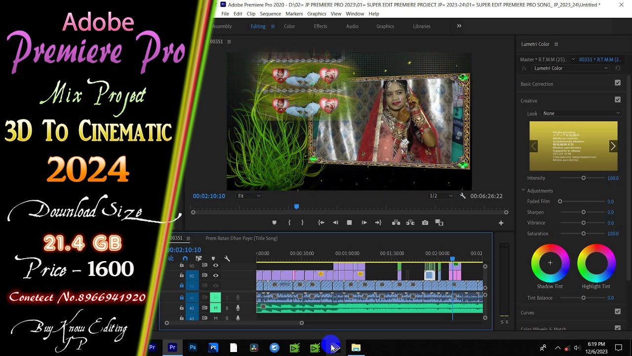 TOP No.1 ADOBE PREMIERE PRO 3D PROJECT 2024 ! PREMIERE PRO ONLINE VIDHI ...