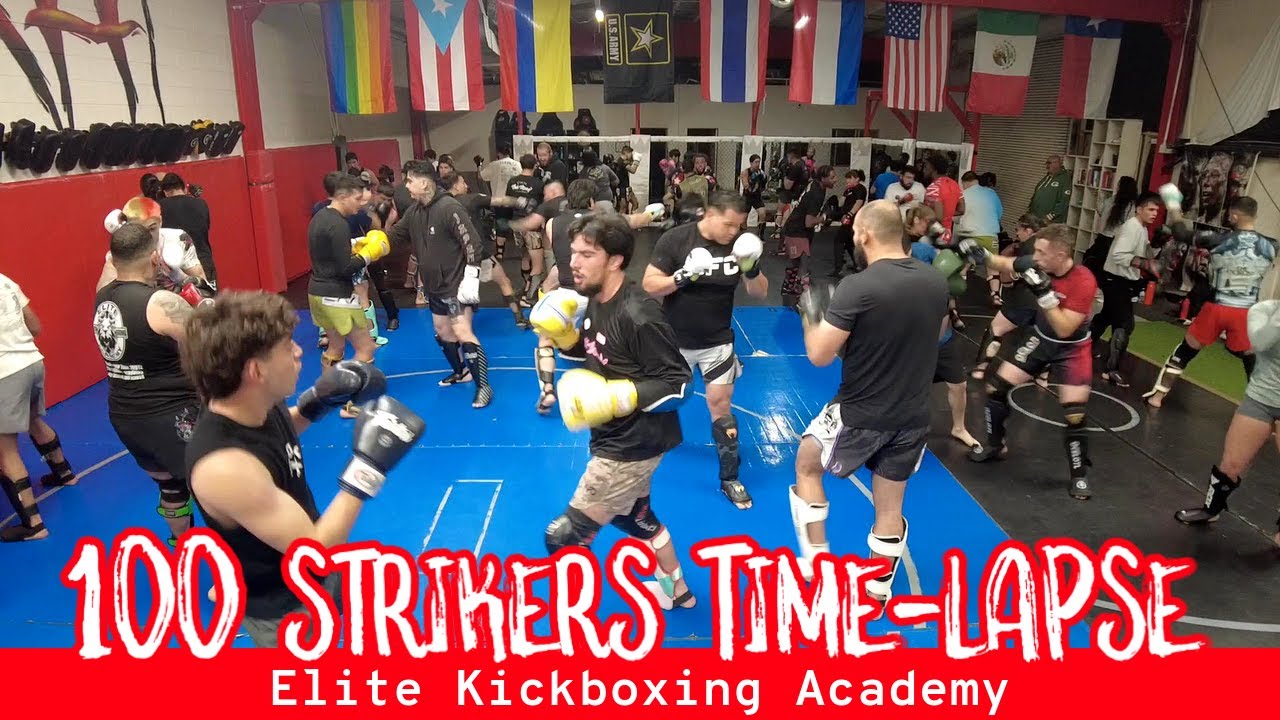 Time-Lapse: 100 Strikers - Elite Kickboxing Academy - YouTube