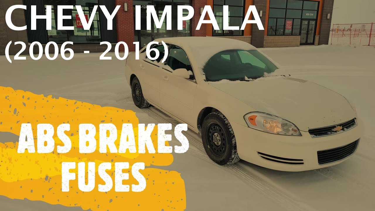 Chevrolet Impala - ABS BRAKES FUSE LOCATION (2006 - 2016) - YouTube