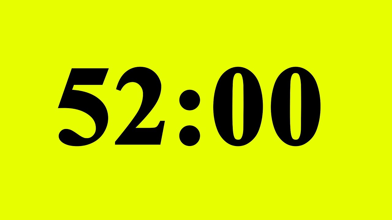 52 Minute Timer - YouTube