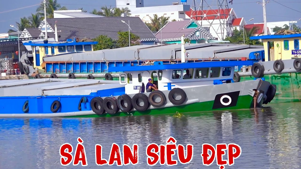 Những chiếc sà lan miền tây hai capin đẹp chở hàng siêu đẹp, thích sà lan - YouTube