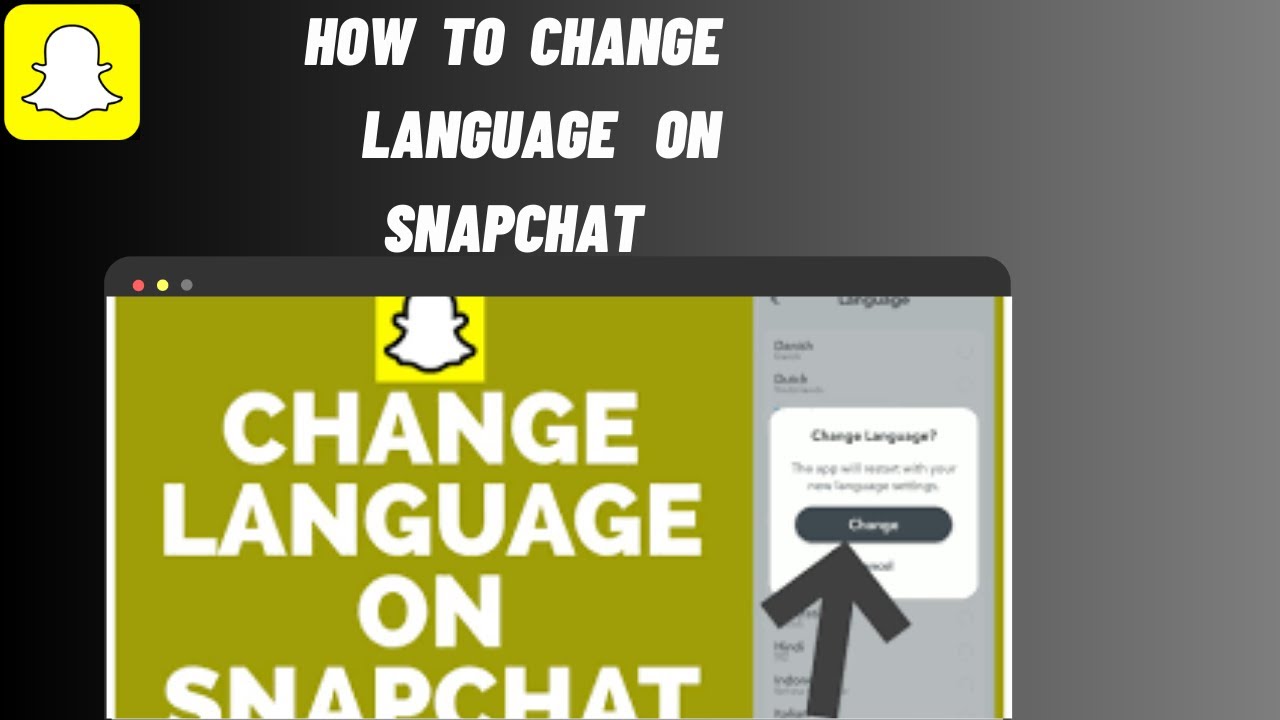 How To Change Language On Snapchat. - YouTube