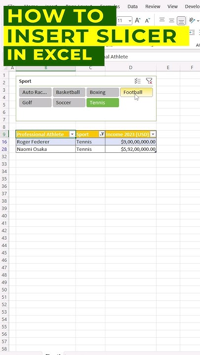 How to insert slicer in Excel tips and tricks 💯💫 #exceltips #tutorial #shortvideo #exceltricks ...