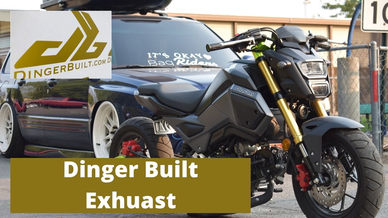 Dinger Built Exhaust On 2018 Honda Grom - YouTube