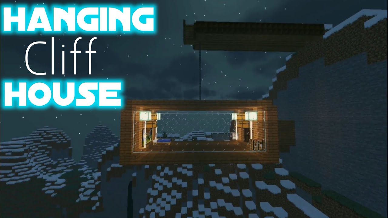 Hanging cliff house in Minecraft Timelapse Build - YouTube