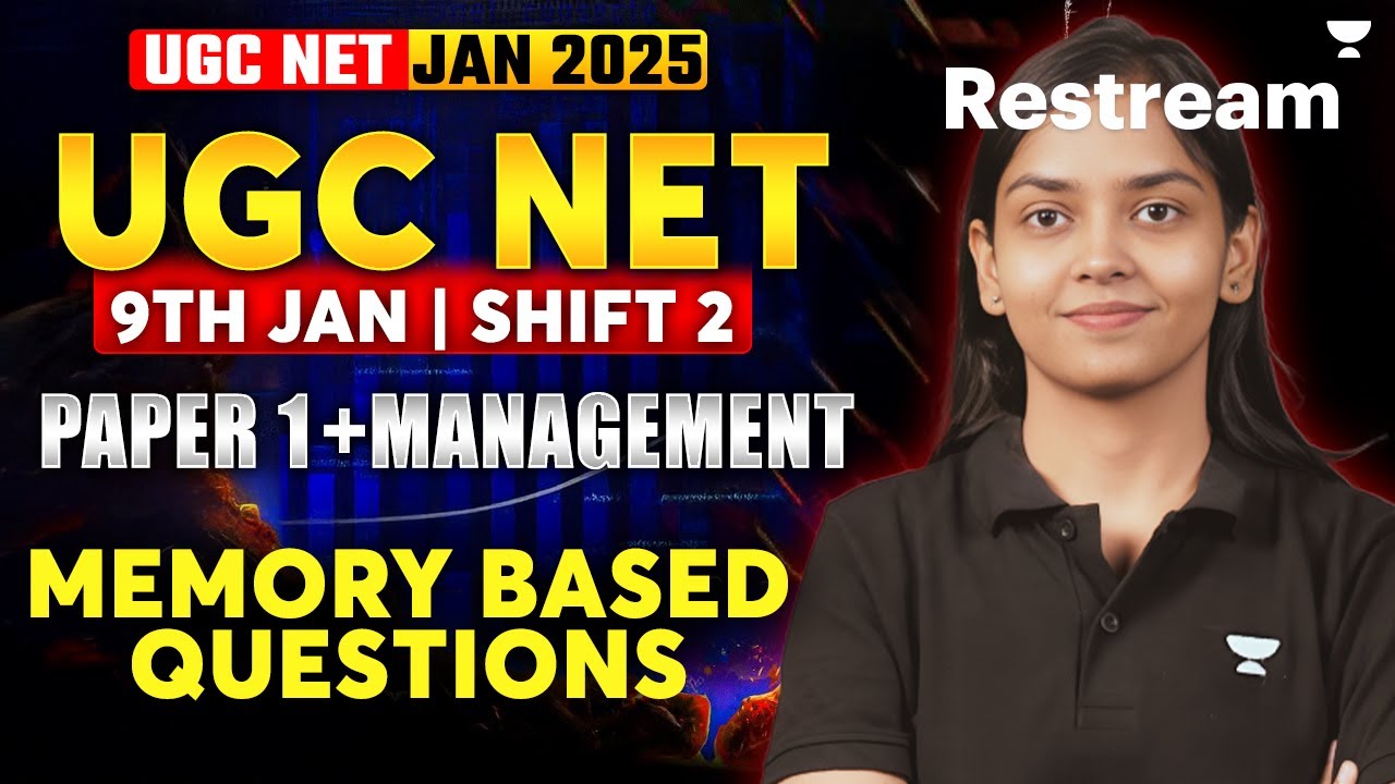 UGC NET Jan 2025 Management Memory Based Analysis | UGC NET 9th Jan Shift 2 Exam Analysis - YouTube