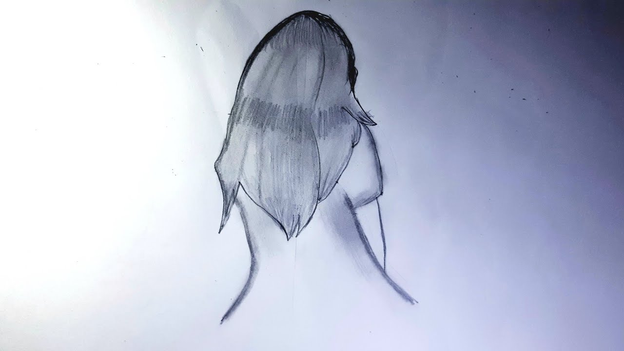 How to draw an alone girl step by step. - YouTube