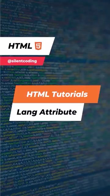 HTML lang attribute #html #html5 #htmltutorial #frontend # ...