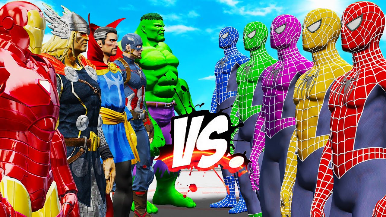 THE AVENGERS VS TEAM SPIDER-MAN - EPIC SUPERHEROES WAR - YouTube