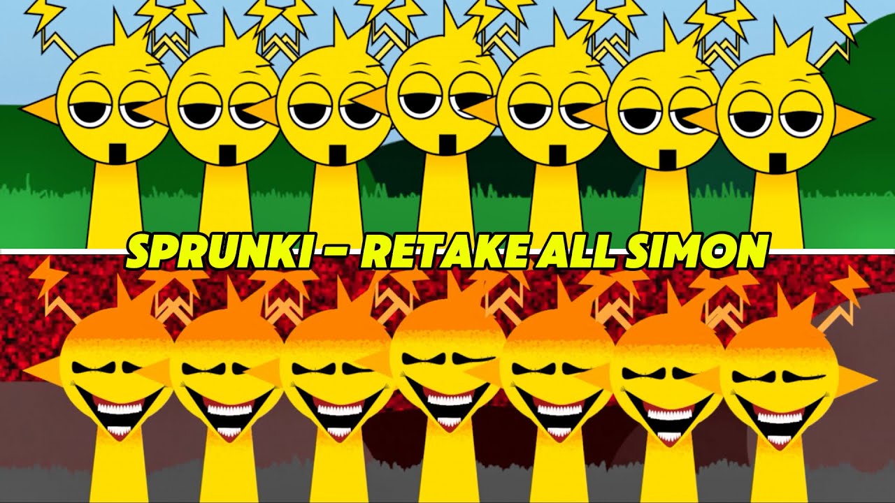 Mix ALL YELLOW (SIMON) Together Phase 1 VS Phase 2 in Incredibox ...