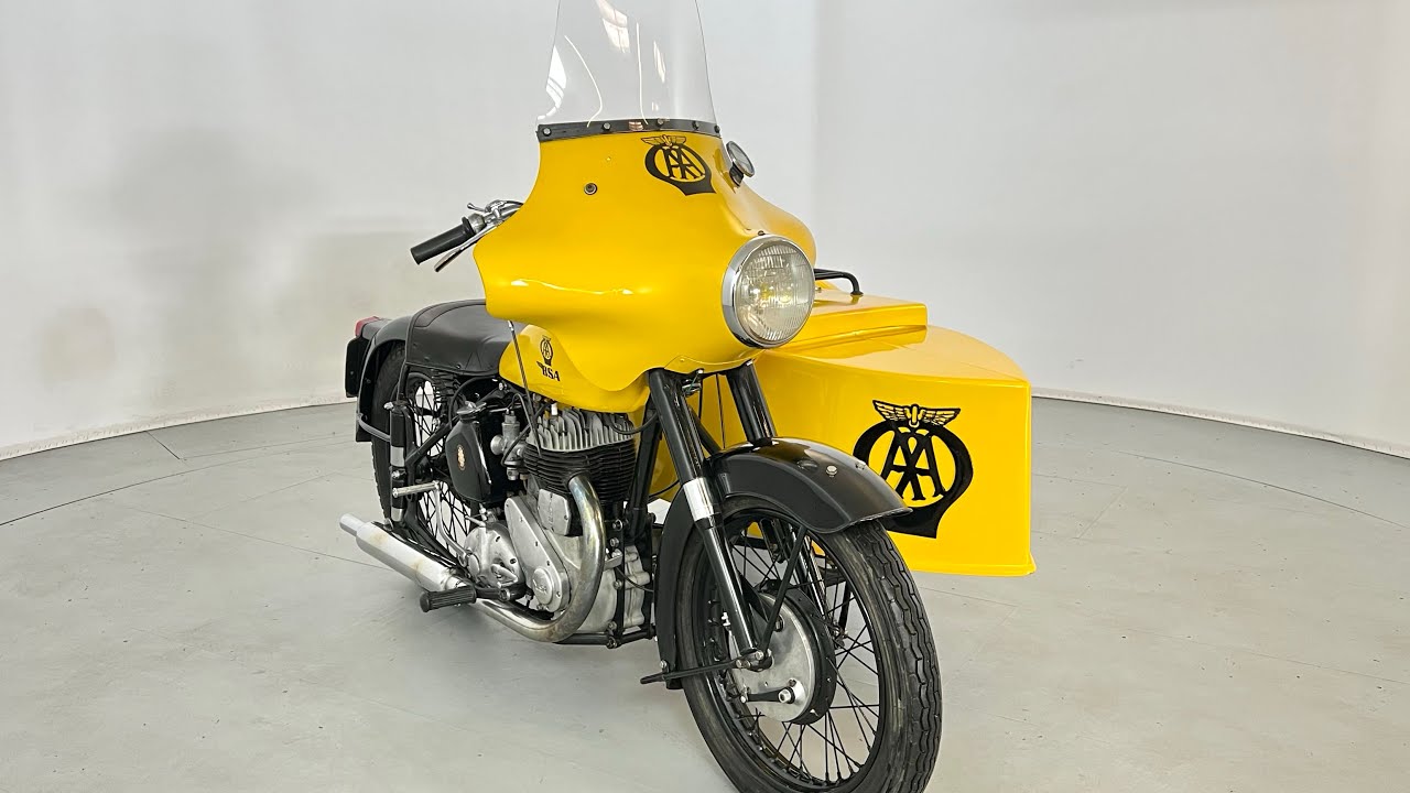 BSA M12 - Ex AA vehicle with sidecar - YouTube