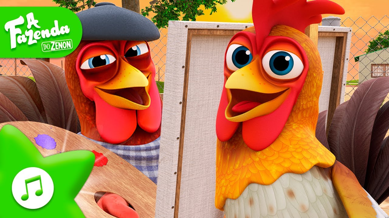 The Rooster Pinto Paints 🎨Song For Kids | Zenon The Farmer - YouTube