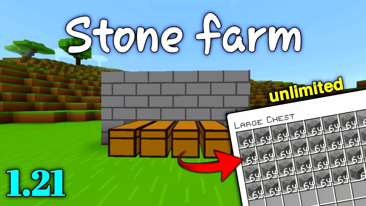 MINECRAFT: best unlimited stone farm 1.21 - YouTube