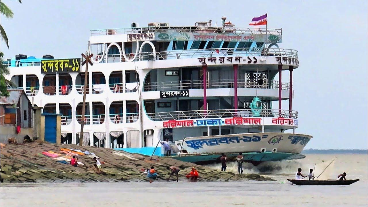 যাত্রীশূন্য হয়ে বরিশাল থেকে ঢাকায় যাচ্ছে সুন্দরবন-১১ লঞ্চ | Barishal ...