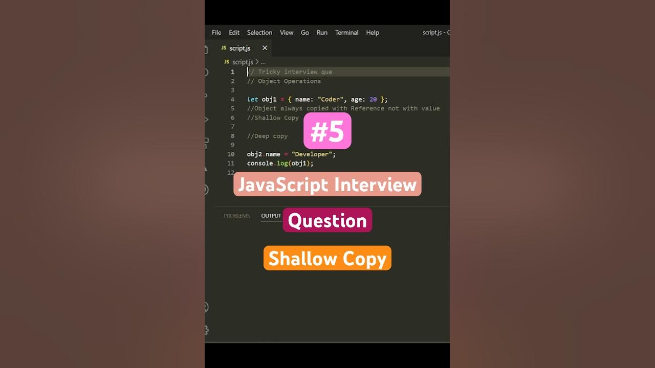 #5 JavaScript Tricky Question Series | Object Operation | Shallow Copy By Secret Frontend ...