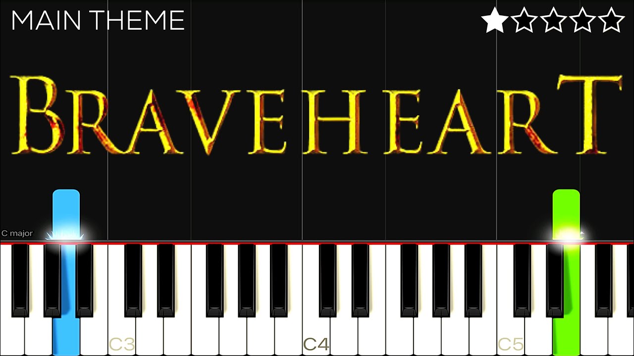 Braveheart (Main Theme) - James Horner | EASY Piano Tutorial - YouTube