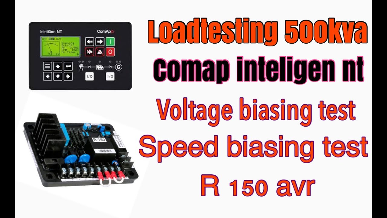 COMAP INTeligen NT, voltage biasing test, speed biasing test, load ...