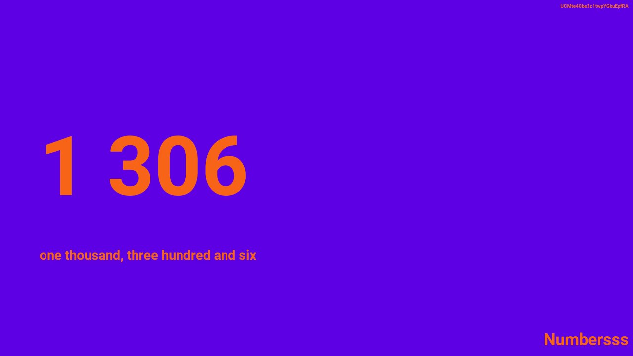 All numbers from 1 to 1628 - YouTube