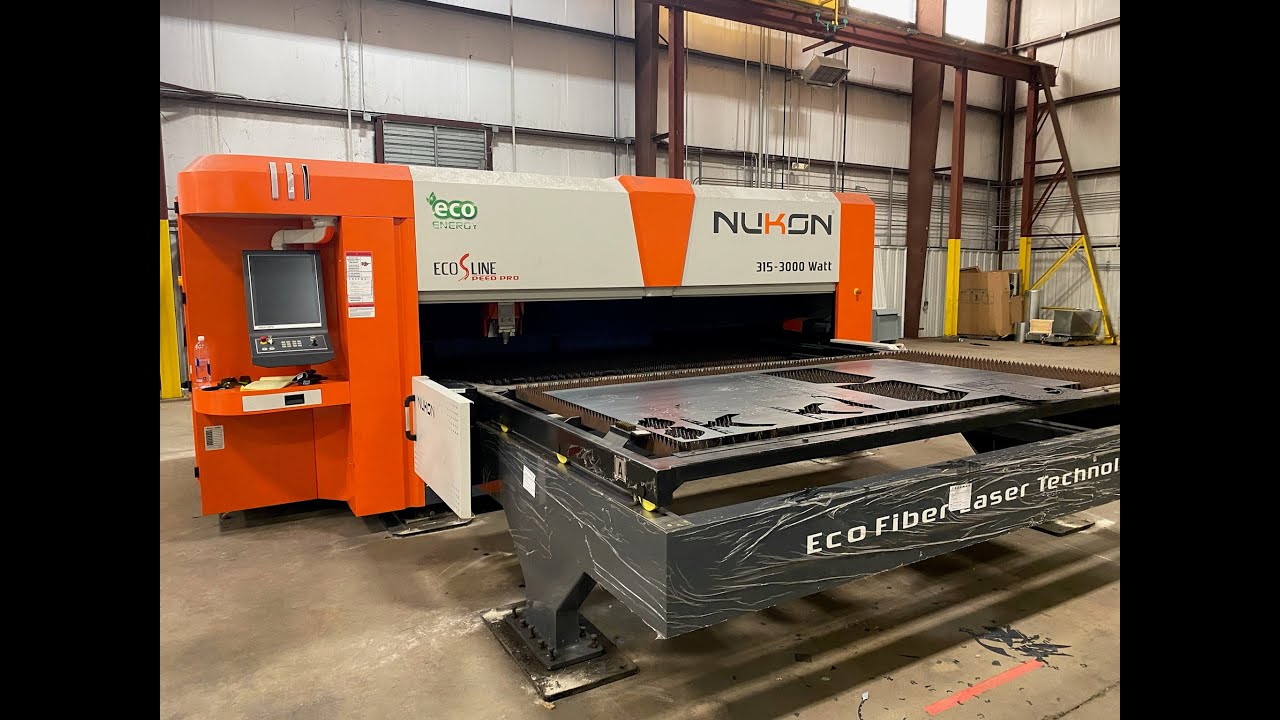 Nukon ECO 3kw nLight Fiber Laser Post Installation Texas, USA - YouTube