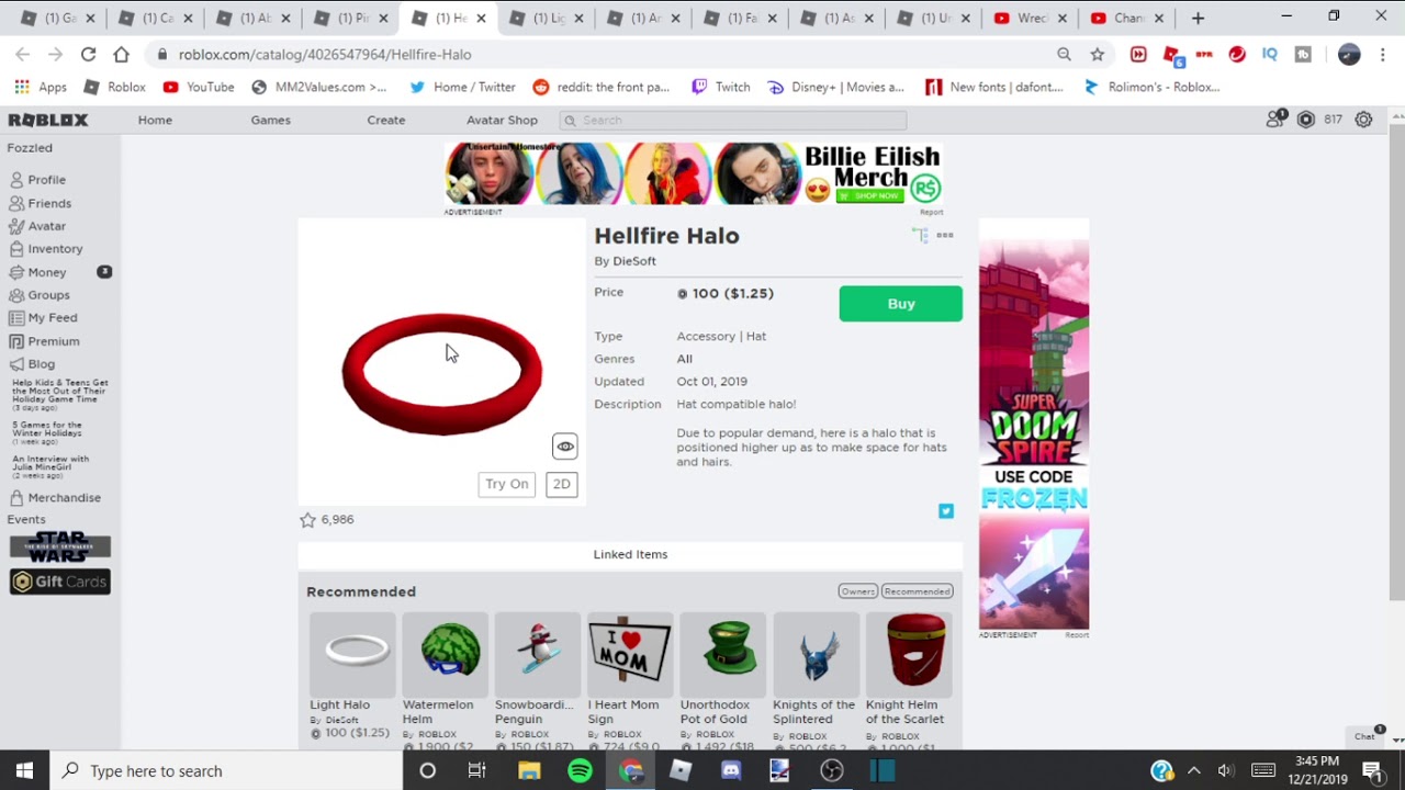 ALL ROBLOX UCG HALOS MADE BY DIESOFT - YouTube