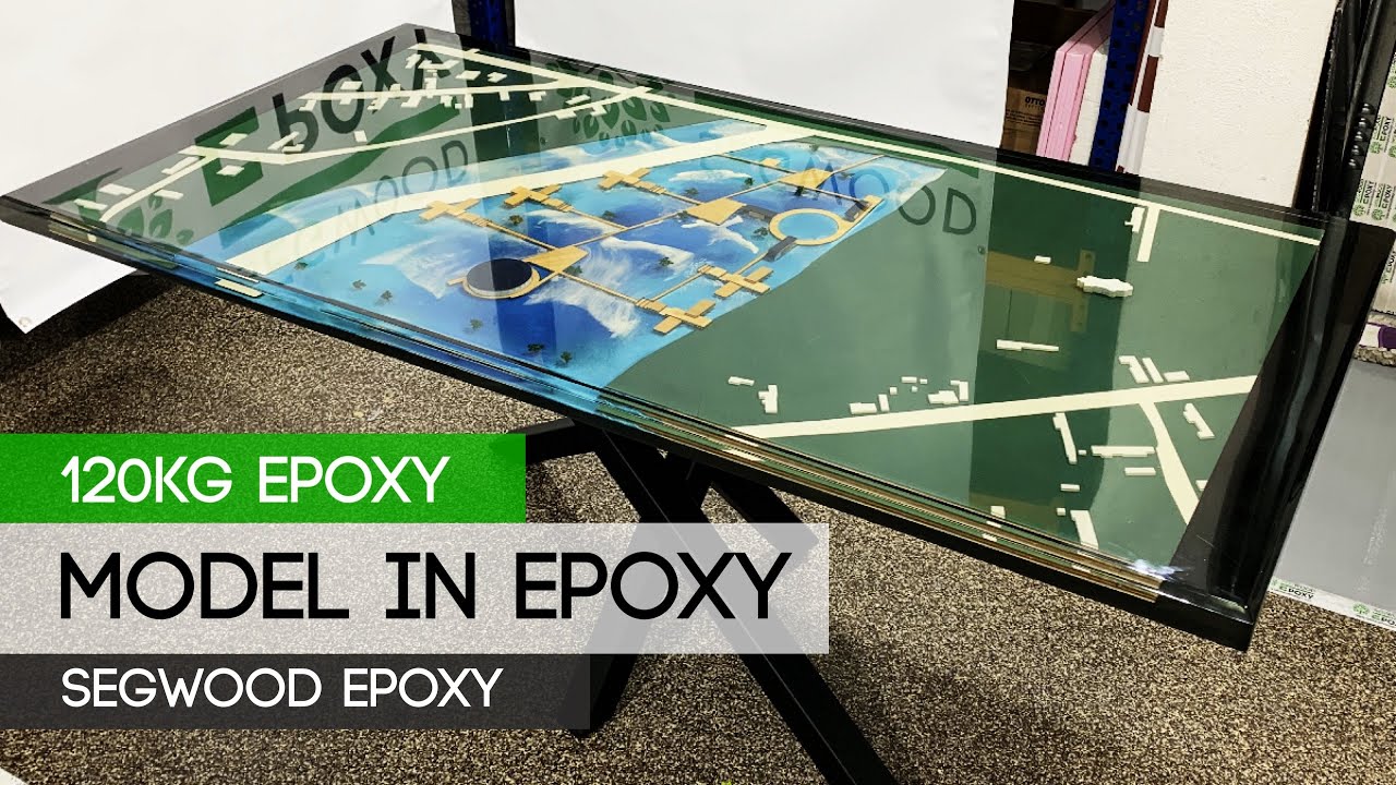 Model in 120kg of epoxy - YouTube