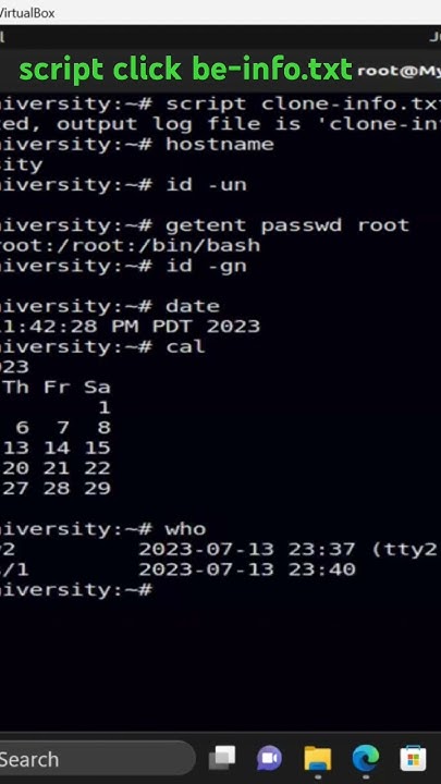 LINUX Use ‘script’ To Capture Output Of Commands - YouTube