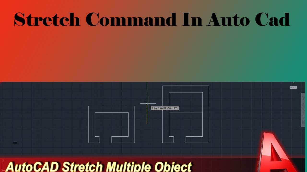 How To Use Stretch Command In Auto Cad YouTube How To Use Stretch Command In Auto Cad YouTube