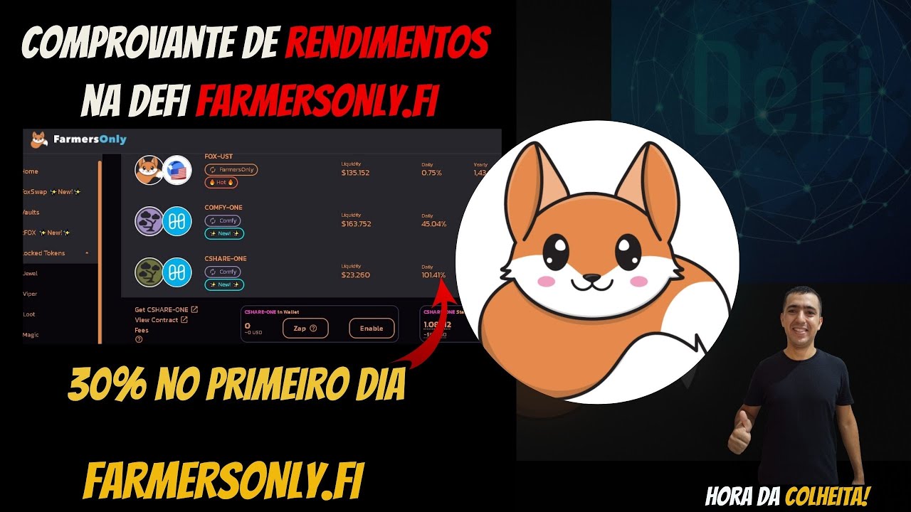 Comprovante de Rendimento 30% em 24h! Defi FarmersOnly na Rede Harmony ...