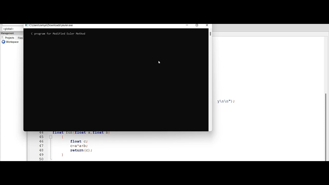 Solving Initial Value Problems Using Modified Eulers Method With C Programming Youtube