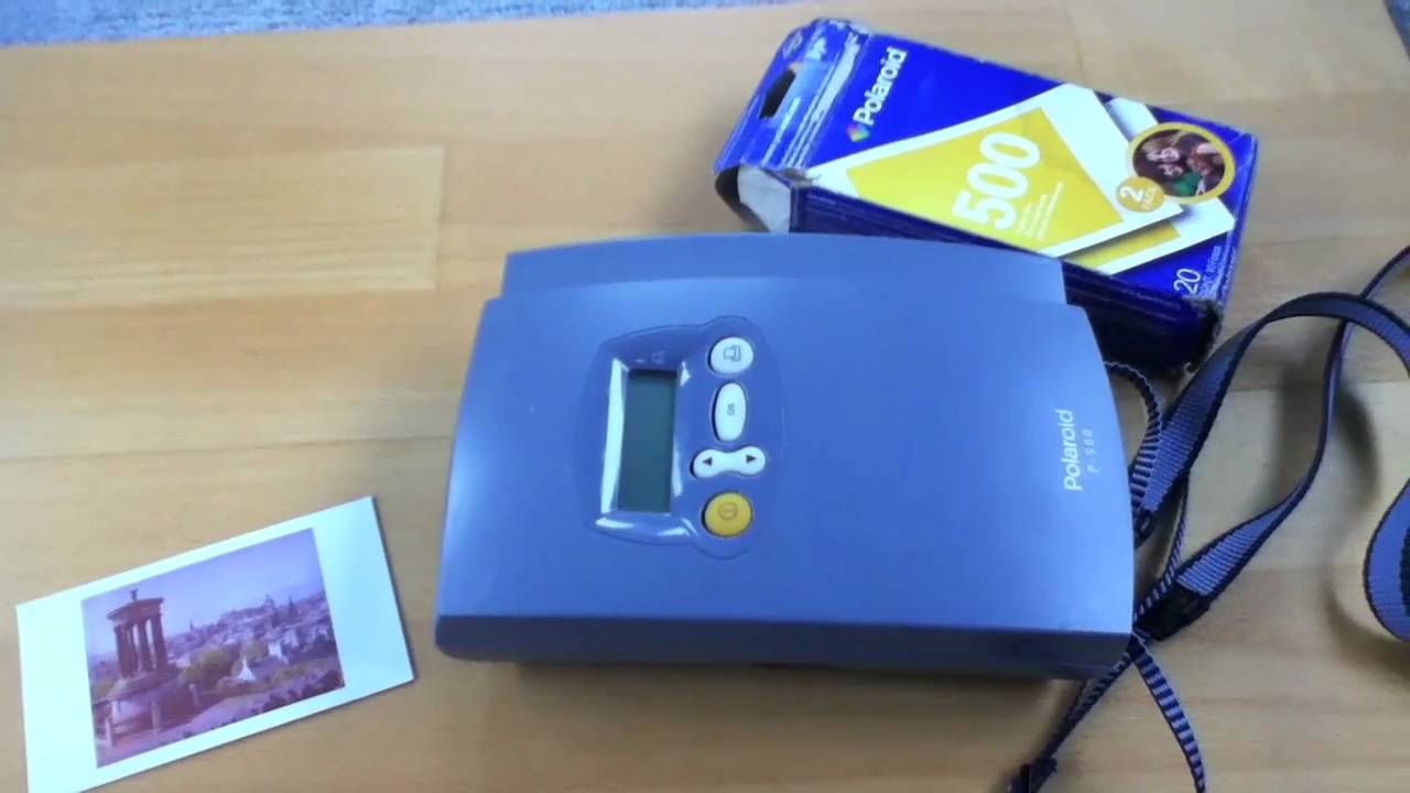 Polaroid 500 printer - YouTube