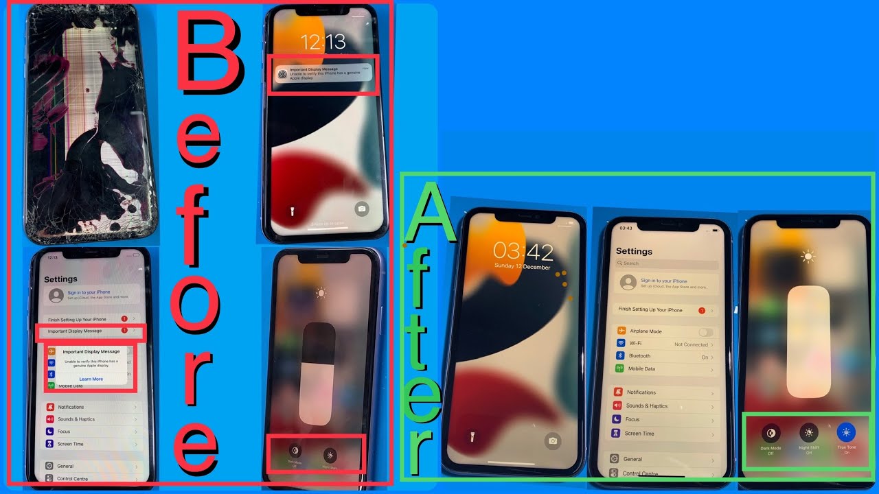 iPhone 11 Non-Genuine Screen Pop-up Notification /Important Display ...
