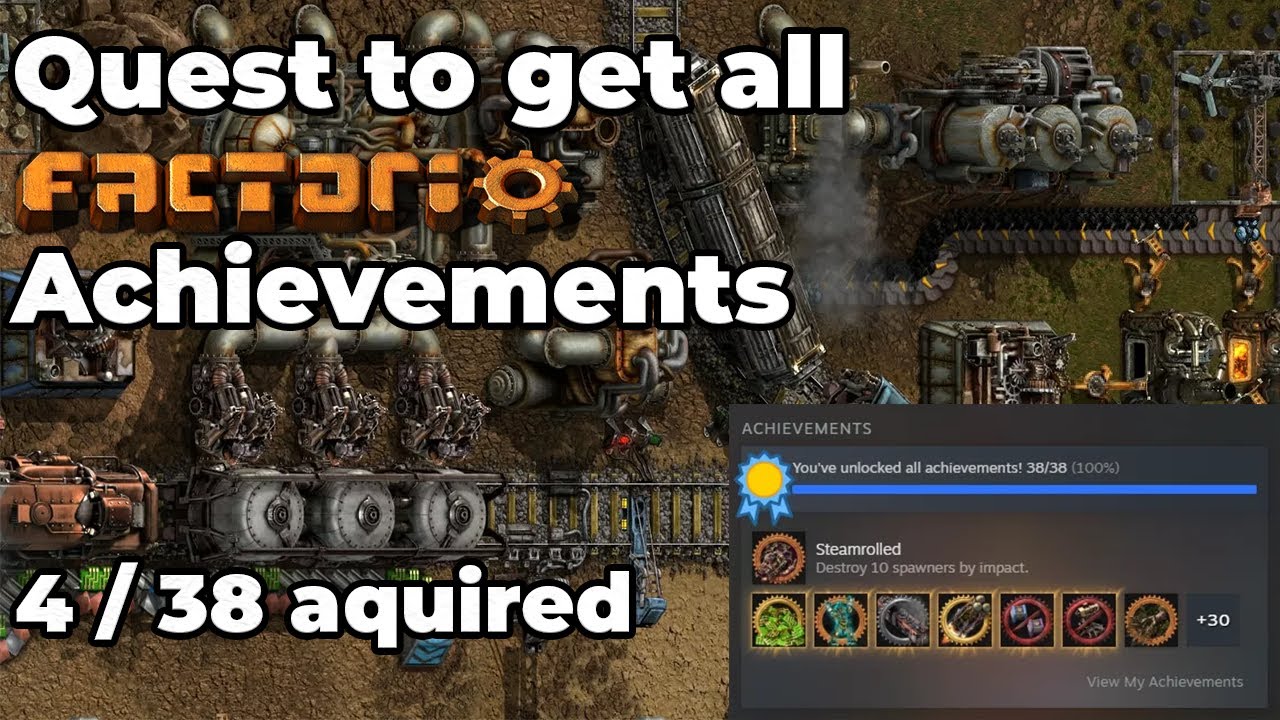 Quest to get all Factorio Achievements ep. 1 - YouTube