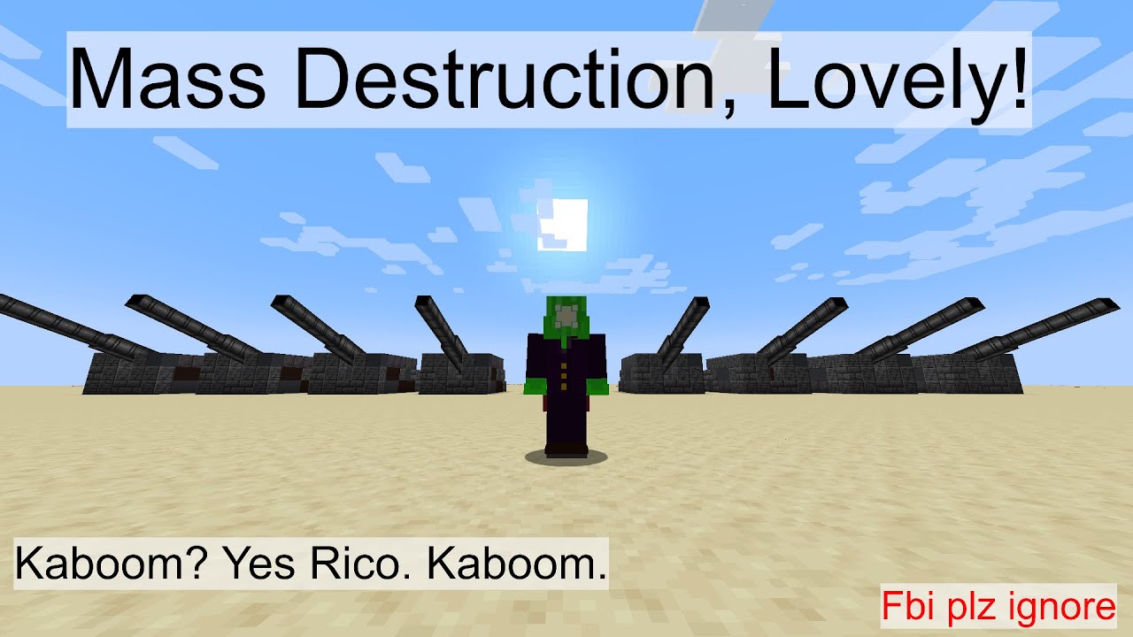 Engineering Giant Artillery Pieces Of Mass Destruction ... In minecraft ...
