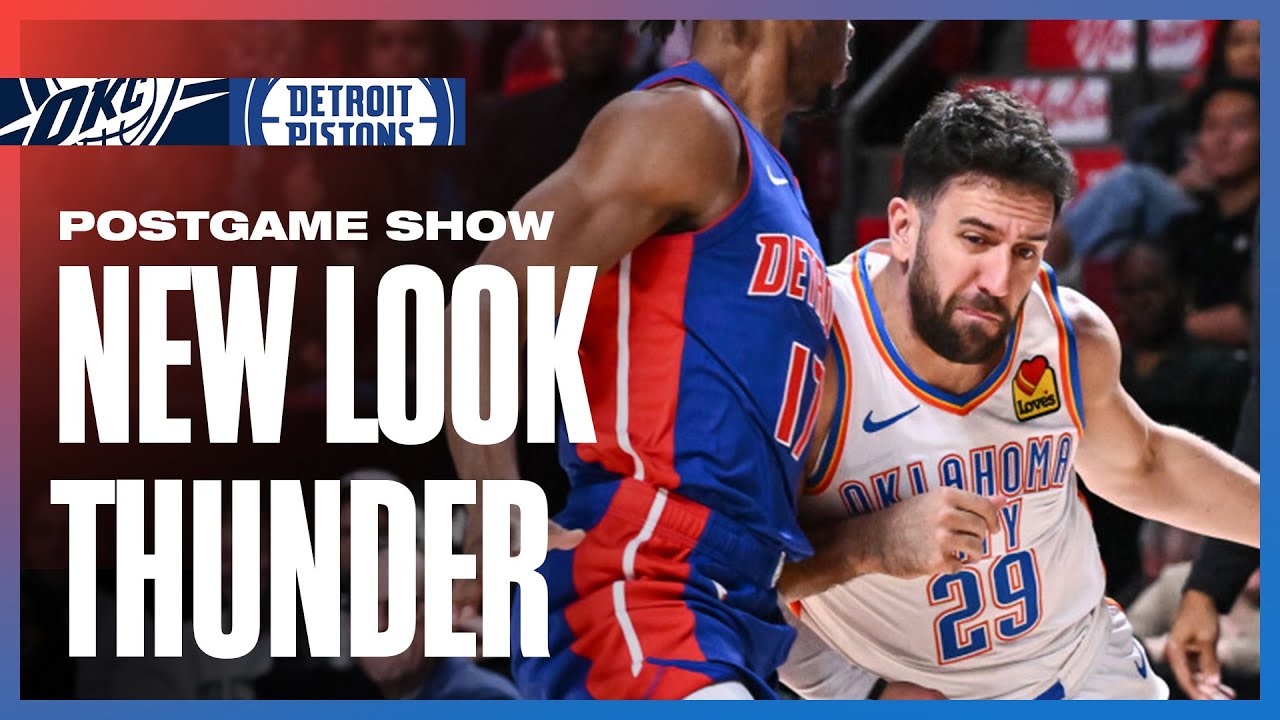 First Look at New Thunder Starting 5 Against Pistons in Preseason - YouTube