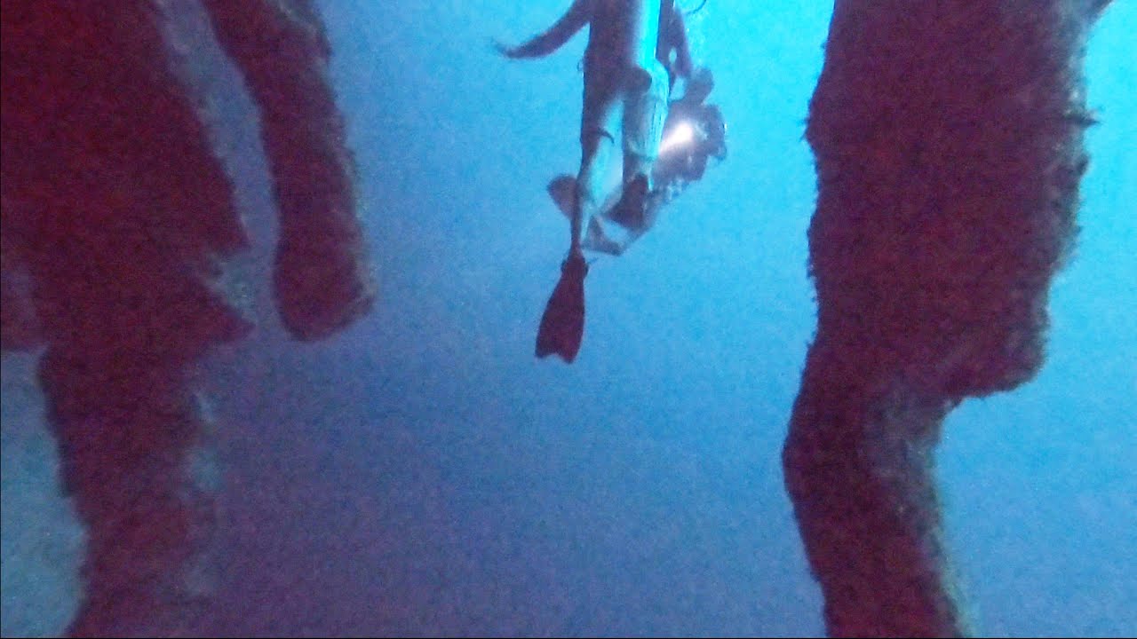 Cavern SCUBA Diving The Blue Hole in Belize - YouTube