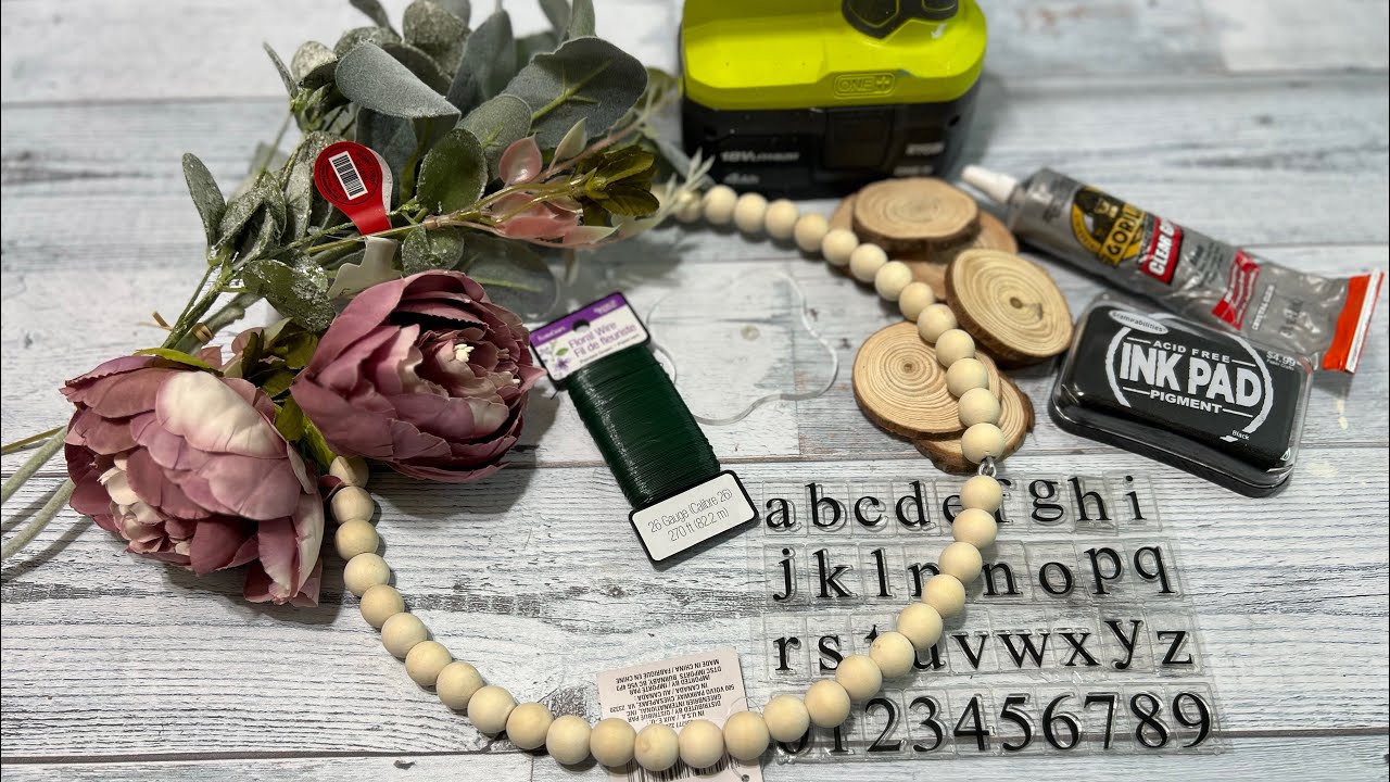 Easy Beaded Spring Wreath || Using Dollar Tree Beaded Ring || Just 1 ...