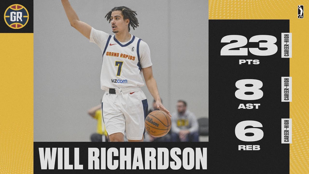 CAREER-HIGH Night For Rookie Will Richardson Who Dropped 23 PTS, 8 AST & 6 REB For Gold! - YouTube