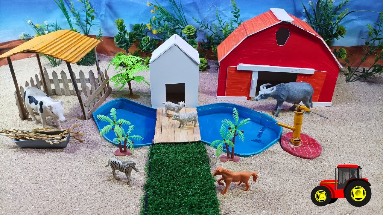 9 Minutes how to build Creative Countryside Farm Diorama - Cattle Farm ...