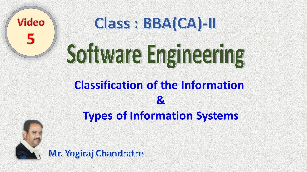 Classification of Information System & Types of Information - YouTube